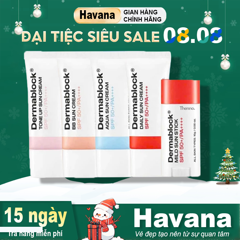 Kem Chống Nắng Dermablock SPF50+ PA++++ Giúp Chống Nắng Và Nâng Tone ...