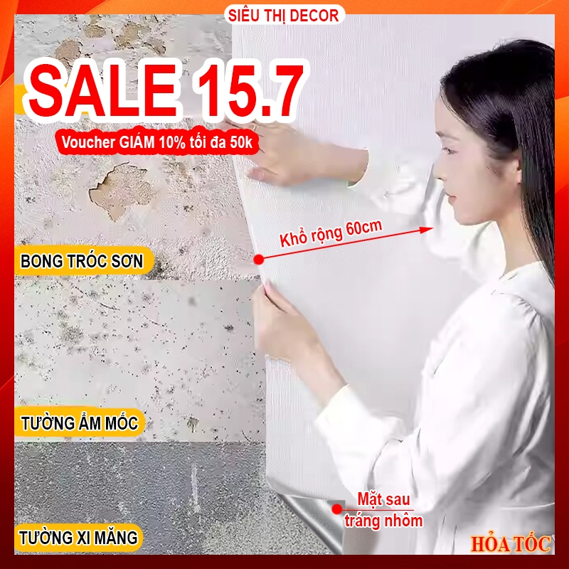 giấy dán tường tráng nhôm phòng ngủ giả gạch xi măng hoa văn STD24 Khổ lớn | Shopee Việt Nam