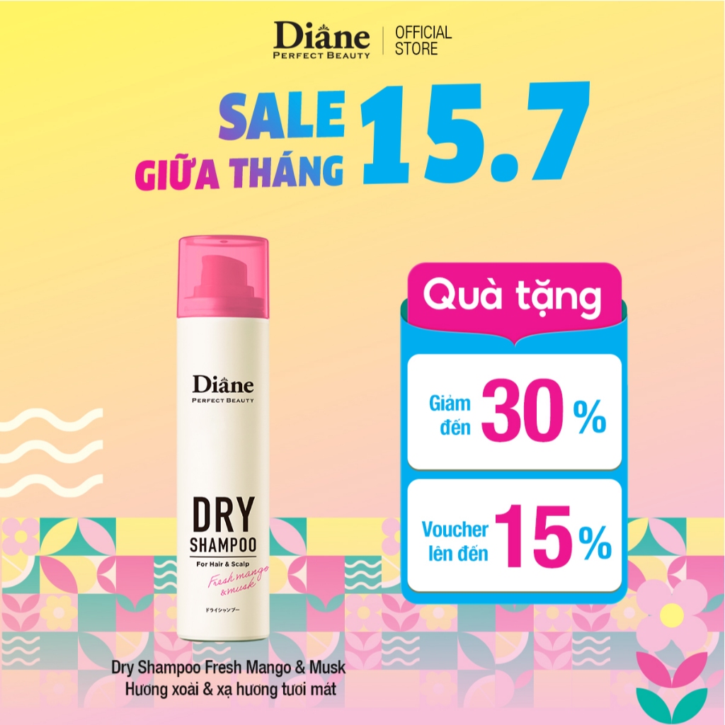 Dầu Gội Khô Tóc Tơi Phồng Mềm Mại Không Bết Dính Diane Perfect Beauty Dry Shampoo Fresh Mango ...