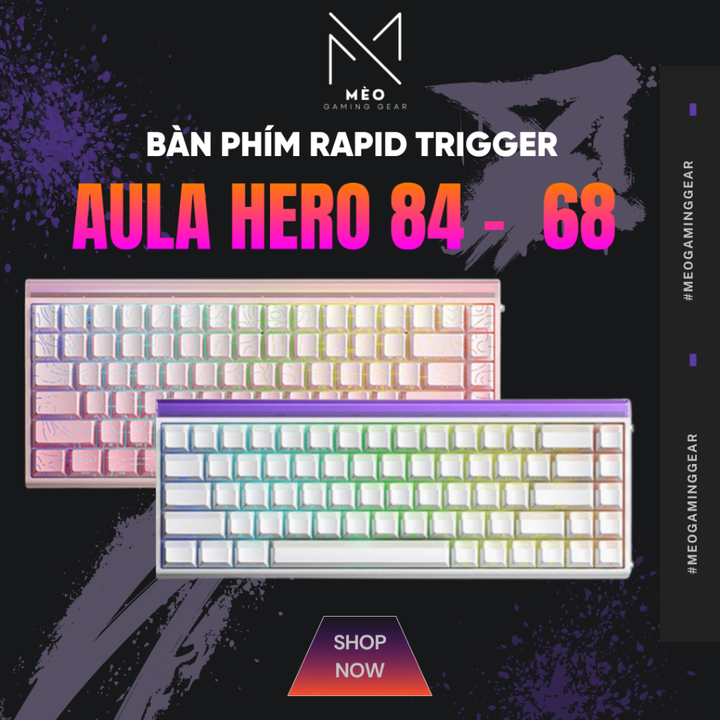 Bàn Phím Cơ Gaming Aula Hero 84 - 68 HE - Rapid Trigger Switch Nam Châm ...