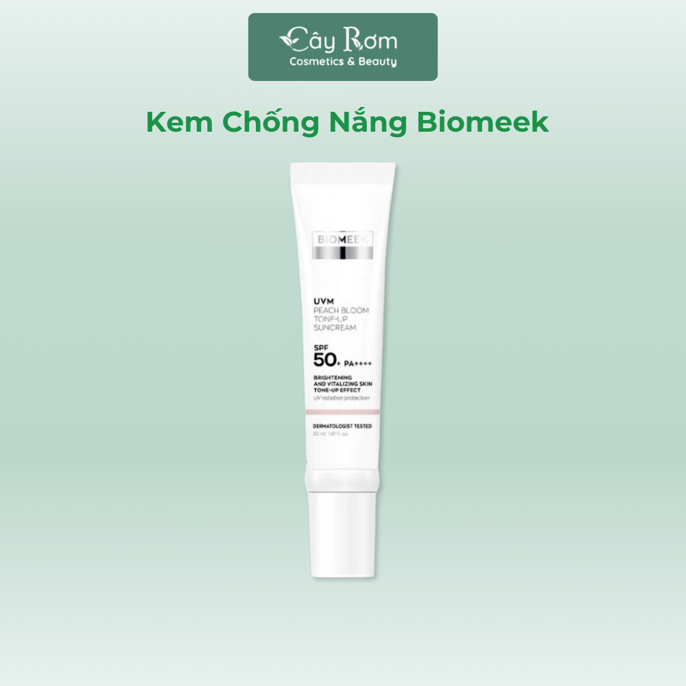 [BIOMEEK 30ml] Kem Chống Nắng Biomeek vạch hồng UVM PEACH BLOOM SPF 50+/ PA++++ | Cây Rơm ...