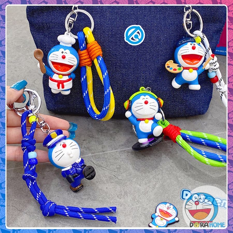 Móc chìa khóa móc treo balo mô hình Doraemon Doremon 3D PVC các nghề ...