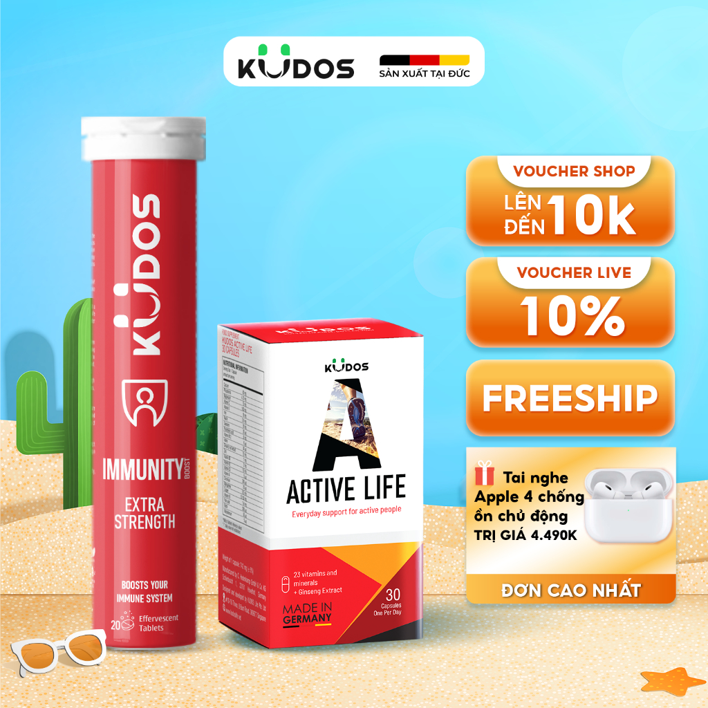 Combo Thực Phẩm Bảo Vệ Sức Khỏe KUDOS ACTIVE LIFE 30 viên/hộp + KUDOS ...