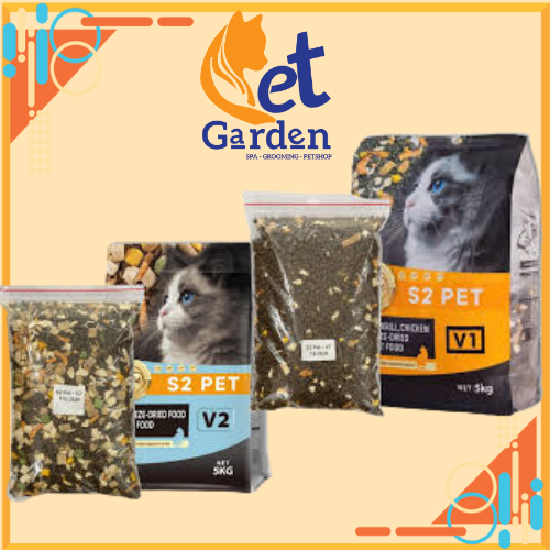 [Túi 5Kg] Hạt Mèo S2PET V1 Đạm 32%, Mix Thịt Gà, Tôm, Trứng, Bí Đỏ ...