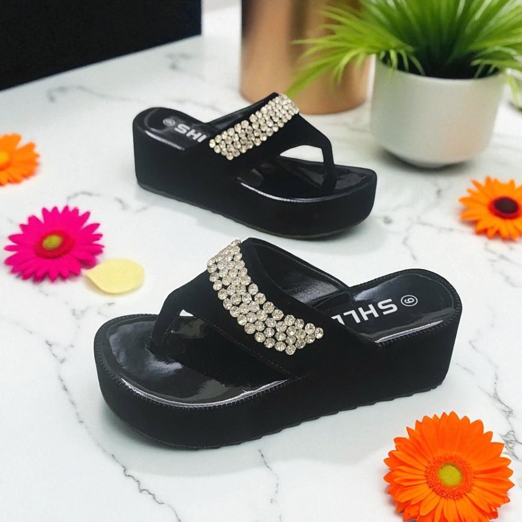 Dép Nhung Quai Kẹp Kết Xoàn Đá Chinh Hãng SHLL Fullbox Cao Cấp 6505-3 ...