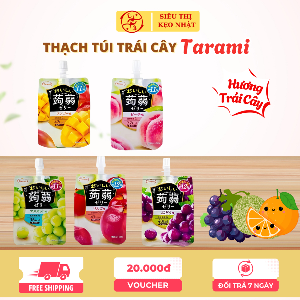 [Tarami] Thạch Trái Cây Nhật Bản Dạng Túi Uống 150g – Nhiều Hương Vị – Nhập Khẩu Chính Hãng ...