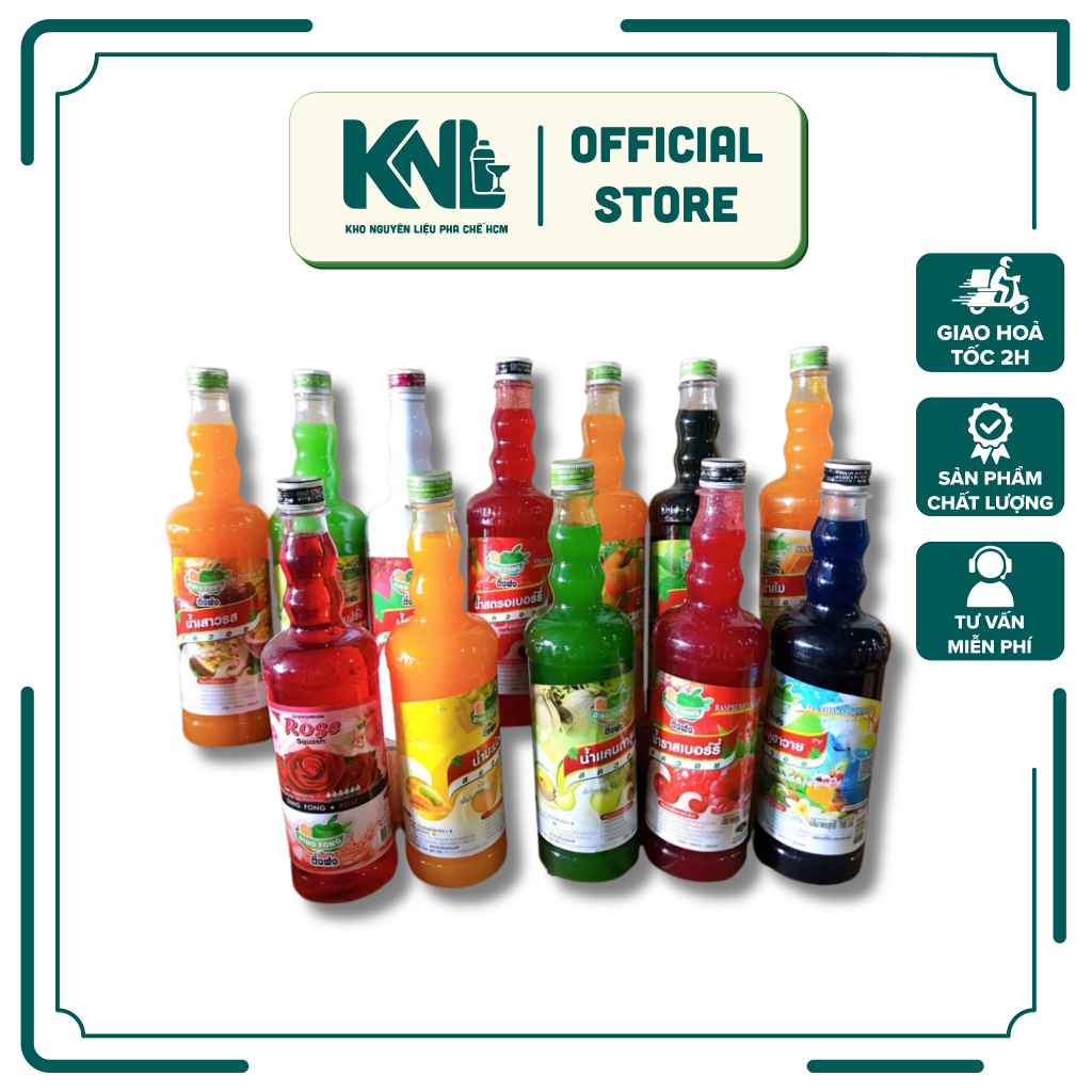 Siro Pha Chế Ding Fong Thái Lan Chai 730ml – Nhiều Hương Vị – Dùng Cho Trà Sữa, Soda, Đá Xay ...