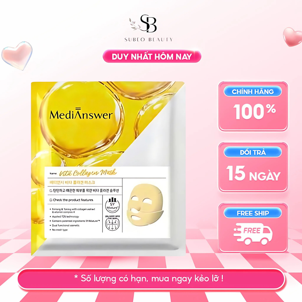 Mặt nạ thạch Collagen, Medi Answer Vita Collagen Mask 37g x 5 miếng ...