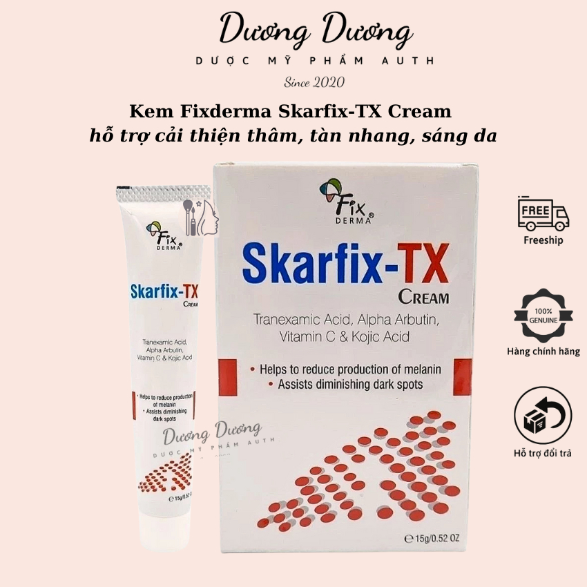 Kem Fixderma Skarfix-TX Cream hỗ trợ cải thiện thâm, tàn nhang, sáng da ...