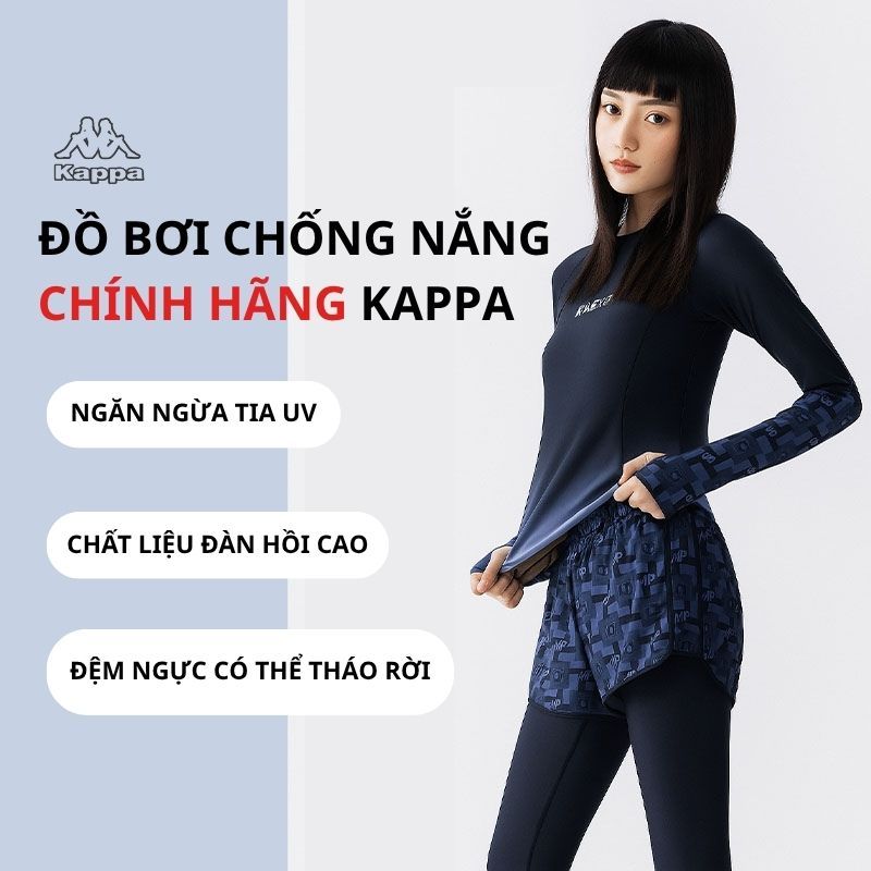Đồ bơi kín đáo nữ chính hãng Kappa KP242185 - Đồ bơi nữ dài tay chống ...