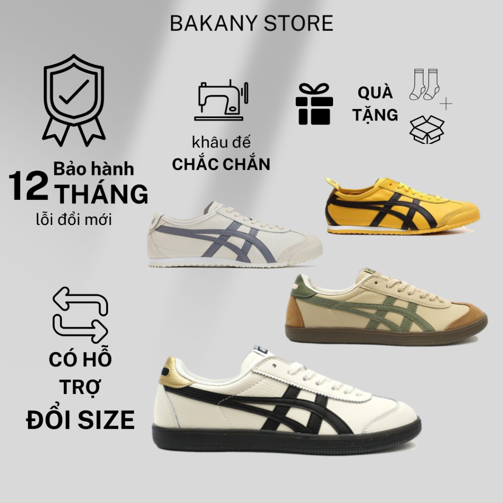 Giày Onitsuka_tiger Nam Nữ 2 màu Đen Xám, Giày Onitsuka bản cao cấp ...