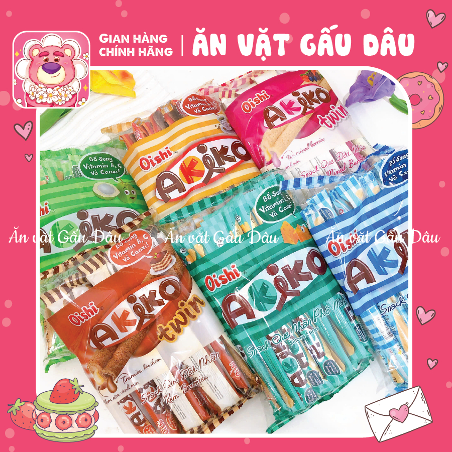 Bánh Snack Que Akiko đủ các vị gói 20que/8g, Snack Que Nhân Đủ Vị Akiko ...