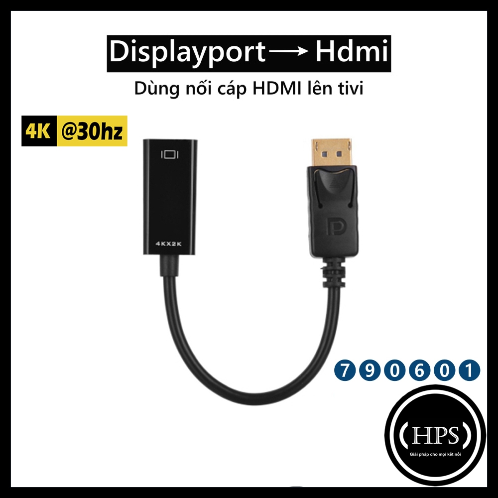 Cáp chuyển Displayport ra HDMI, từ laptop DP ra màn hình HDMI độ phân ...
