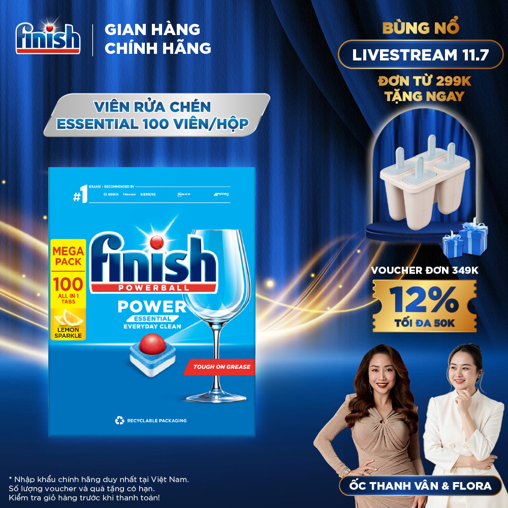[Livestream] Viên Rửa Chén Bát Hương Chanh Finish Powerball Power ...