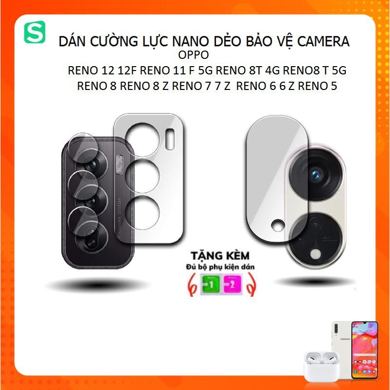 Cường lực nano bảo vệ camera OPPO Reno 12 12F Reno 11 F Reno 8T Reno8 T ...
