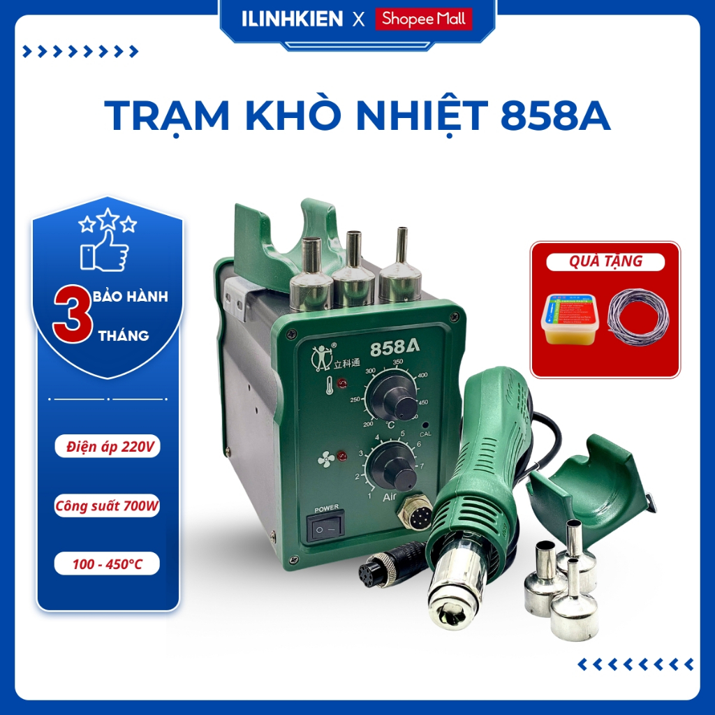 Máy khò nhiệt Debailong 858D 858A điều chỉnh tốc độ gió cao cấp chính ...