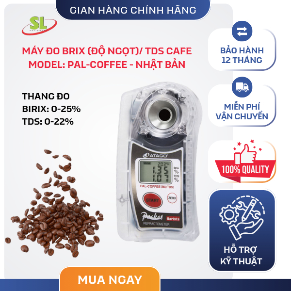 MÁY ĐO ĐỘ NGỌT (BRIX) VÀ TDS CAFE - ATAGO - NHẬT BẢN - MODEL PAL-COFFEE | Shopee Việt Nam
