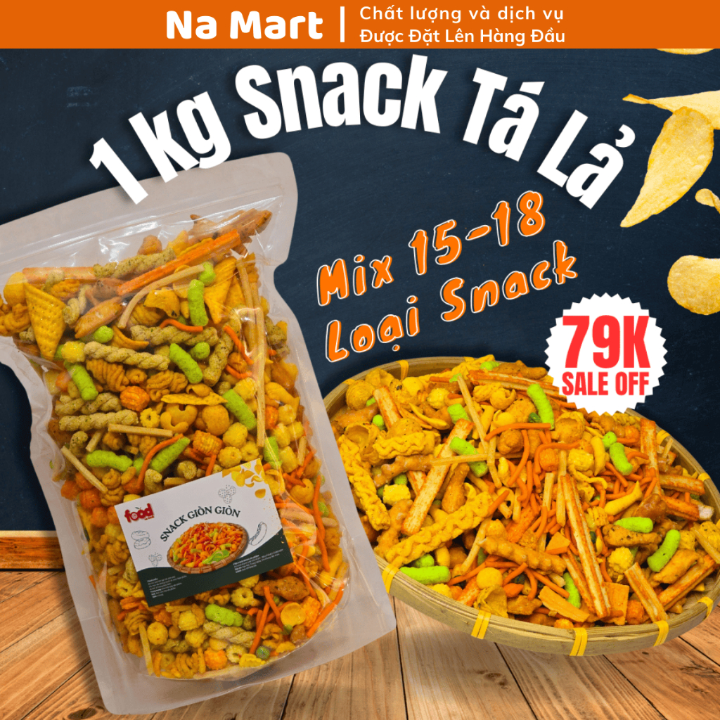 1kg Snack Tá Lả (Miễn Phí Vận Chuyển) Bim Bim Ăn Vặt Nhà Na | Shopee ...