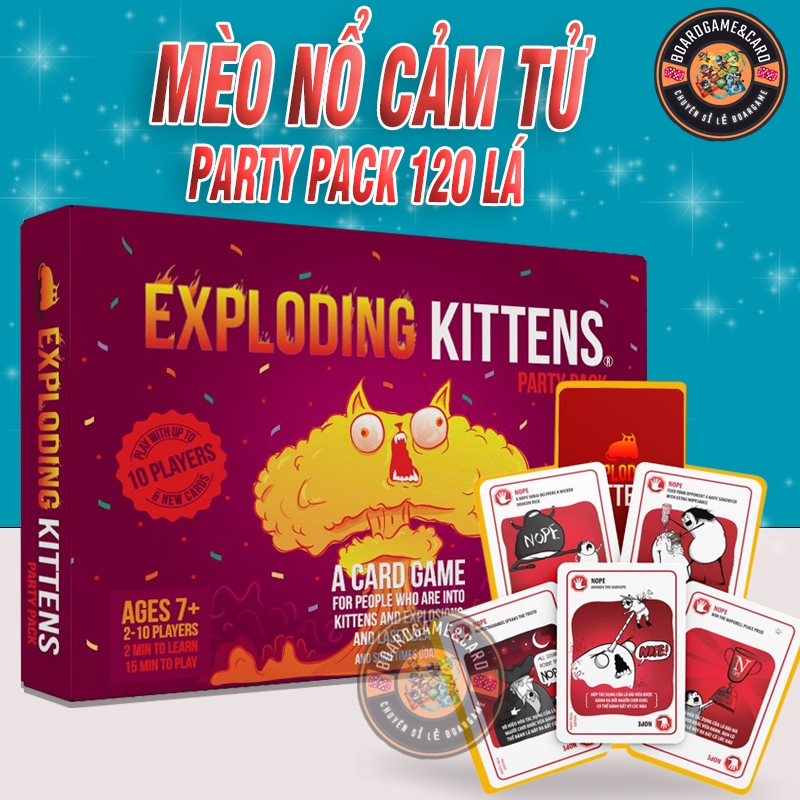 [CAO CẤP] Mèo Nổ Cảm Tử PARTY PACK Việt Hóa Exploding Kittens BoardGame ...