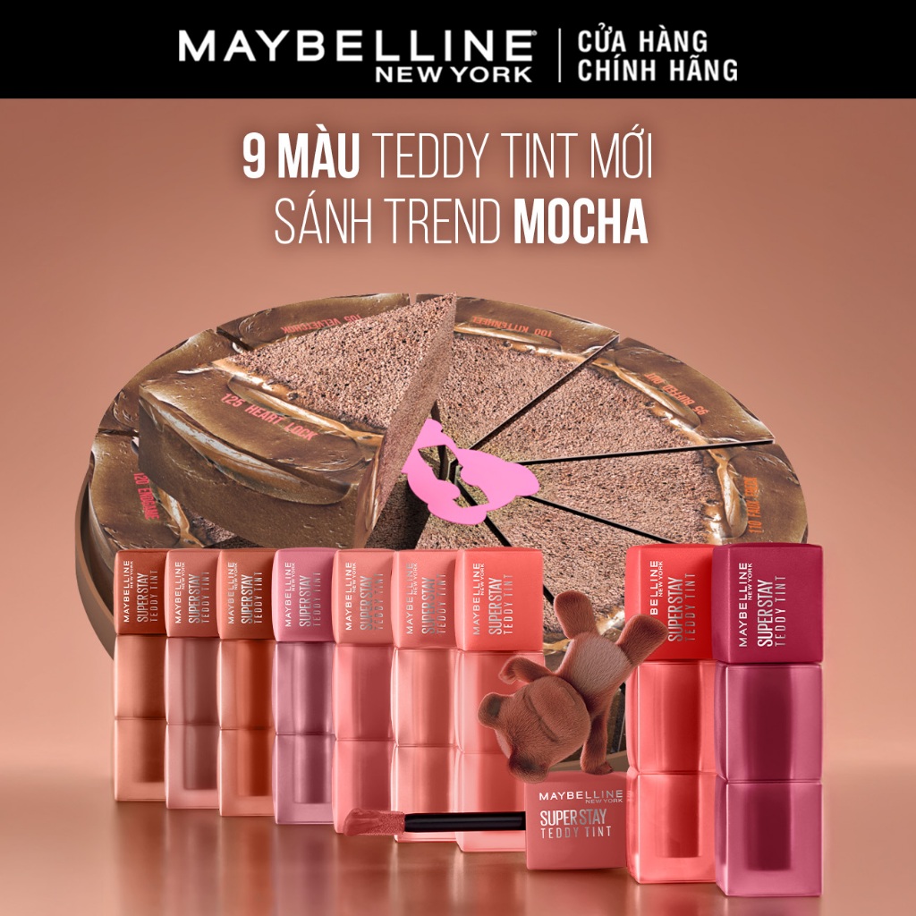 Son Kem Bông Bền Màu Superstay Teddy Tint Maybelline New York 5ml | Shopee Việt Nam