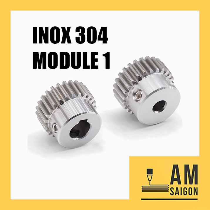 BÁNH RĂNG [MODULE 1] - INOX 304 - THÉP KHÔNG GỈ ĐỦ KÍCH THƯỚC - [15 ...