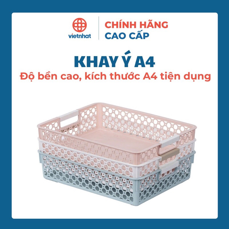 Khay Ý A4, B5 nhựa việt nhật đựng tài liệu văn phòng, đồ dùng phòng tắm ...