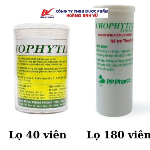 CHOPHYTIN - VIÊN UỐNG THANH NHIỆT, GIẢI ĐỘC GAN, LỢI TIỂU | Shopee Việt Nam