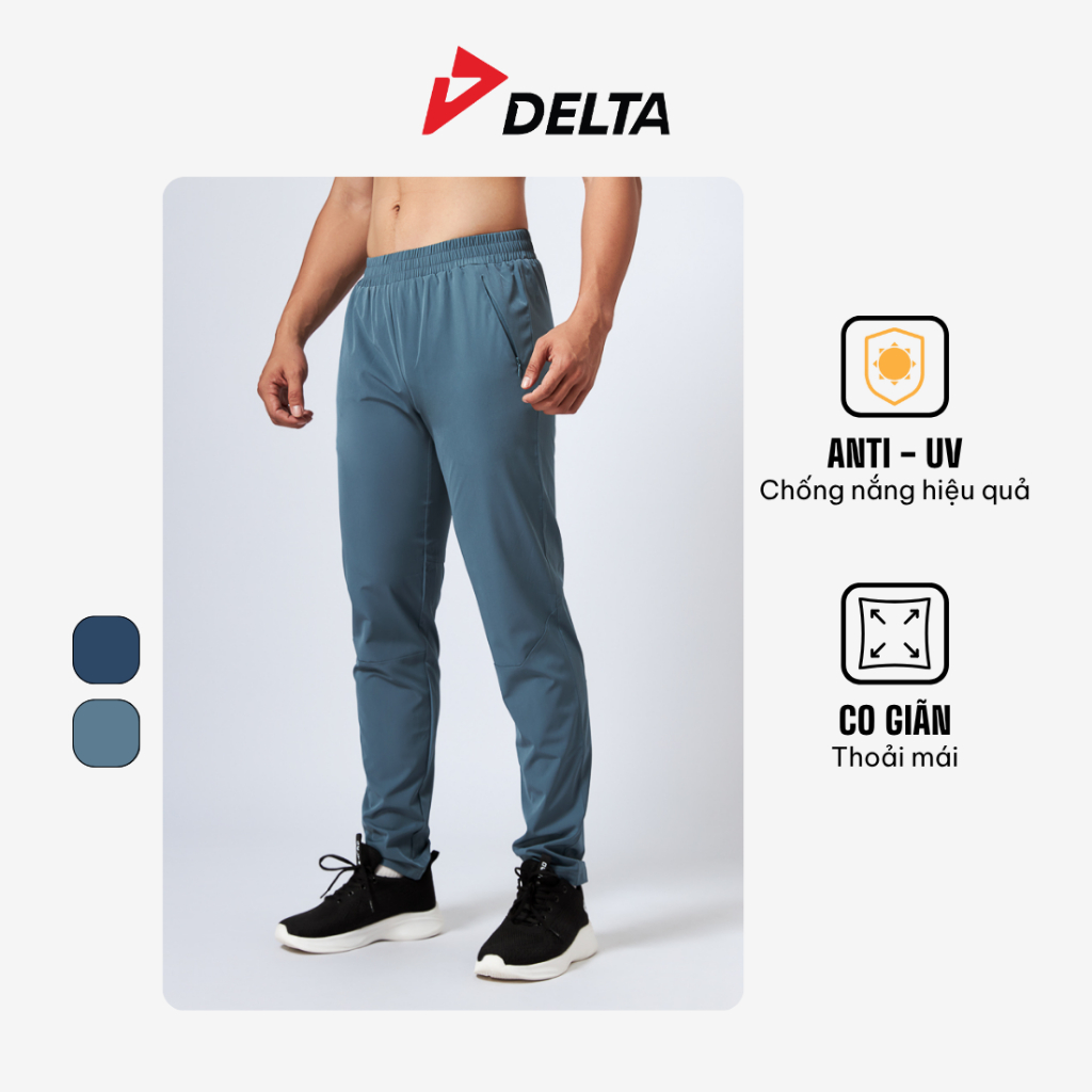 DELTA Quần Dài Thể Thao Nam Track Pants Vải Chống Nắng ANTI–UV Túi Khóa ...