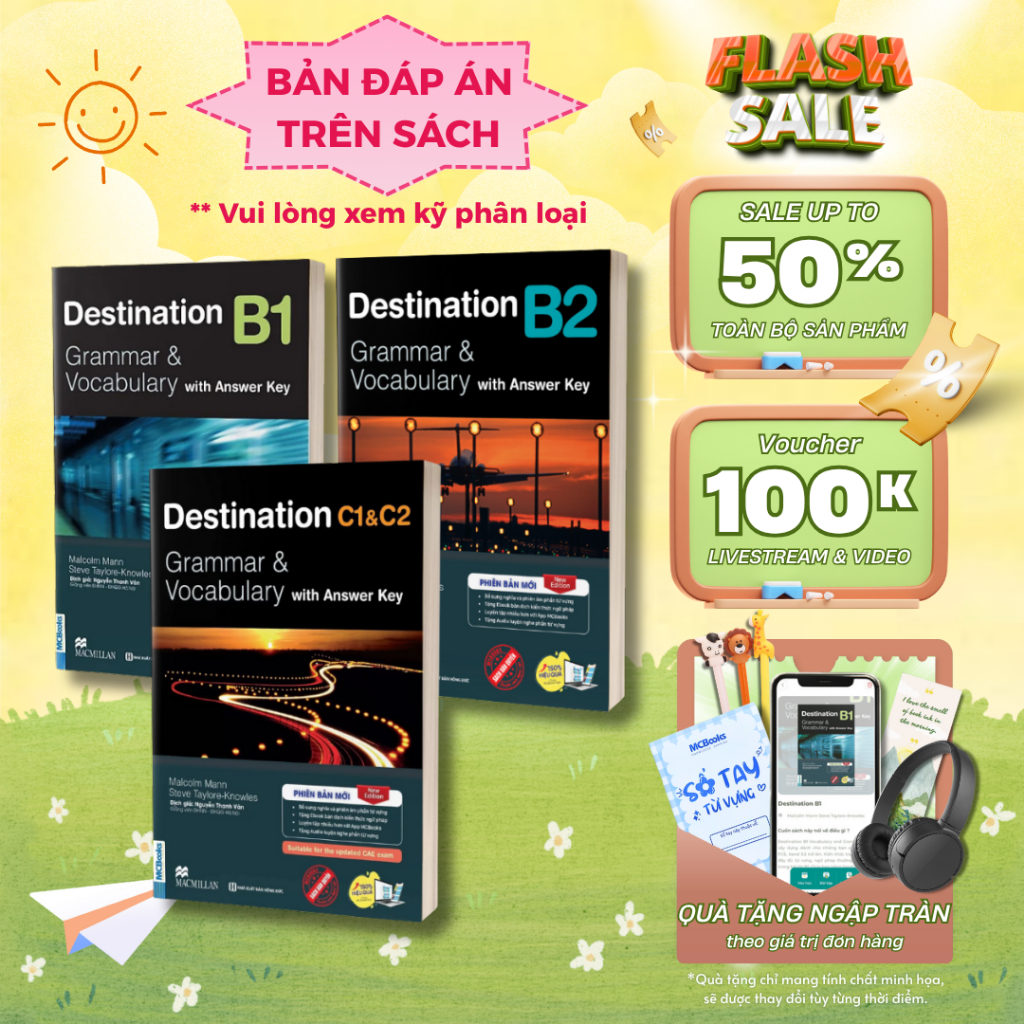 Sách Destination B1, B2, C1&C2 Grammar & Vocabulary (Kèm Đáp Án) Phiên ...