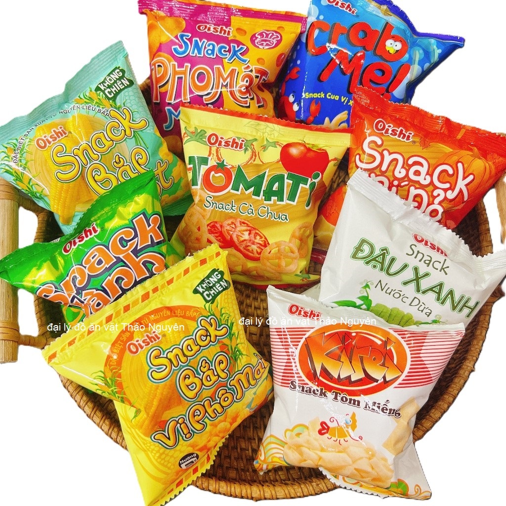 set 20 gói snack bim bim loại nhỏ ( 6g/1 gói ) thơm ngon, giòn sụn siêu ...