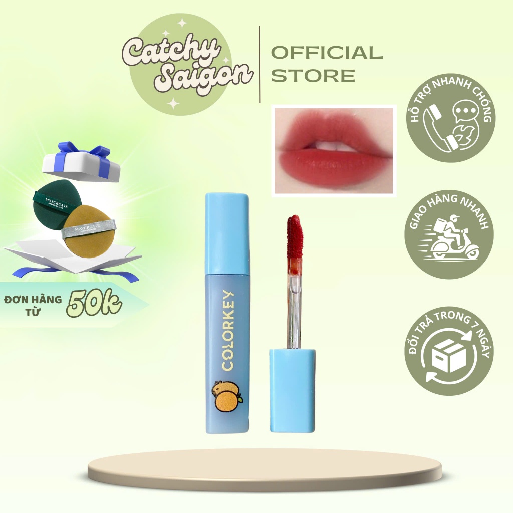 [COLORKEY] (Minisize) Son Tint Nước Colorkey Capybara Vỏ Xanh, Soft ...
