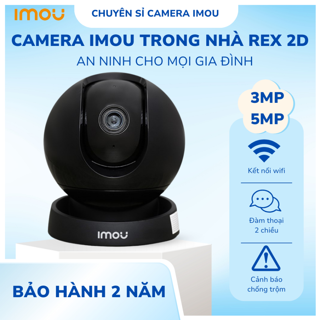 Camera Imou Rex 2D 3MP A36LP - Quay quét 360 độ - Hỗ trợ cổng mạng Lan ...
