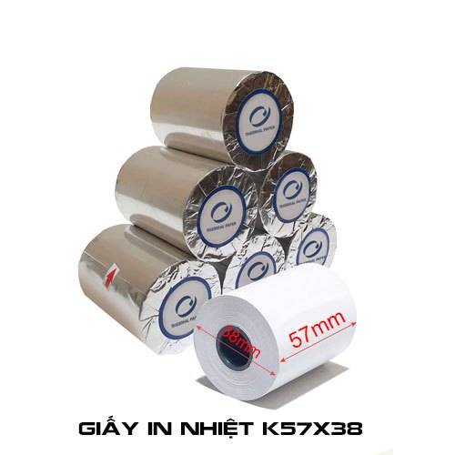 [COMBO 30 CUỘN] Giấy in nhiệt cho máy in bill cầm tay K58 K57 K57*38 ...