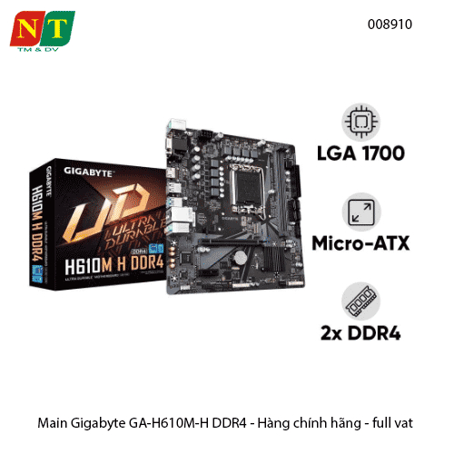 Mainboard Gigabyte GA-H610M-H DDR4 – Bo Mạch Chủ M-ATX – Hỗ Trợ Intel Gen 12/13 – Chính Hãng ...