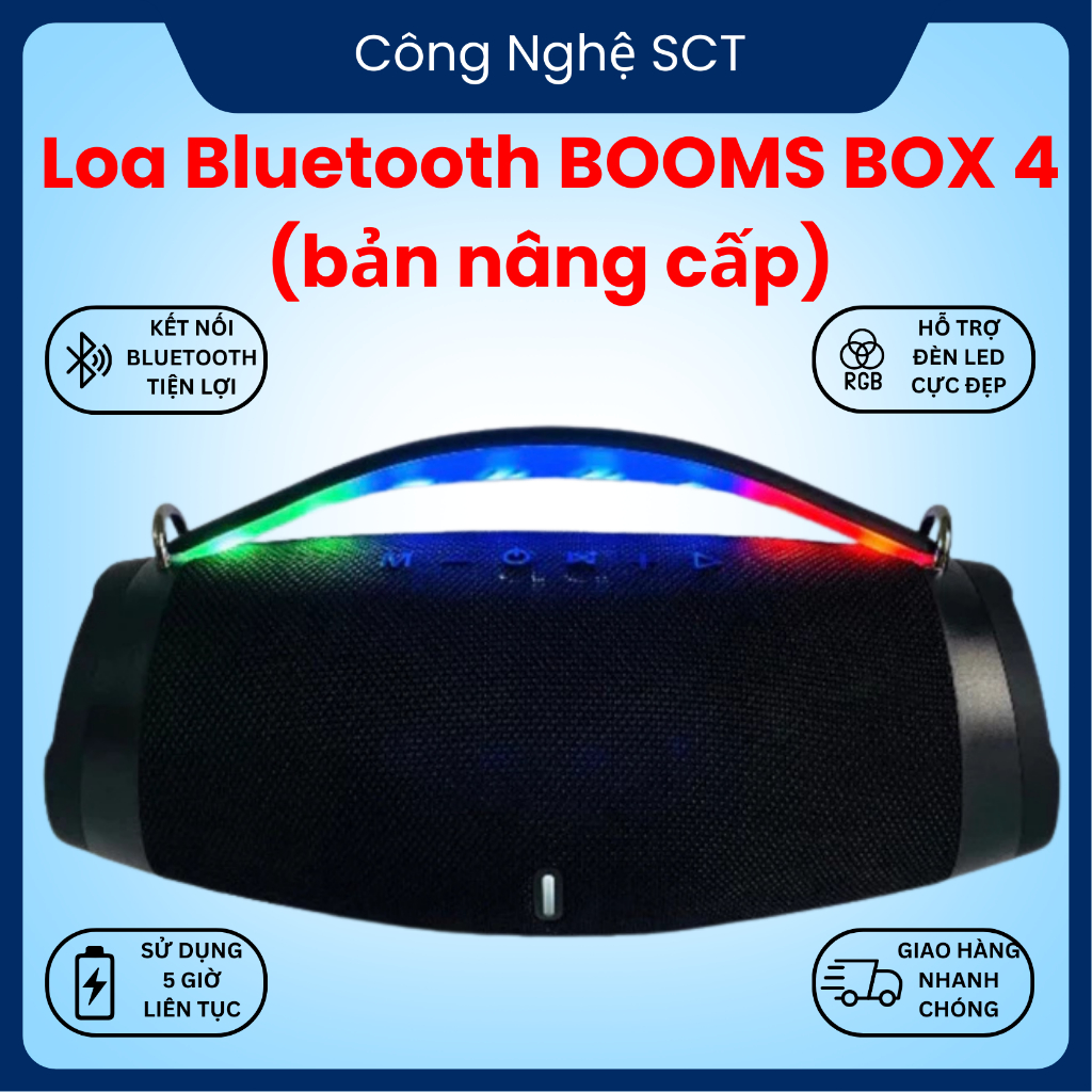 Loa BOOMS BOX 4 Bluetooth Thế Hệ Mới – Công Suất Lớn, Karaoke Gia Đình ...