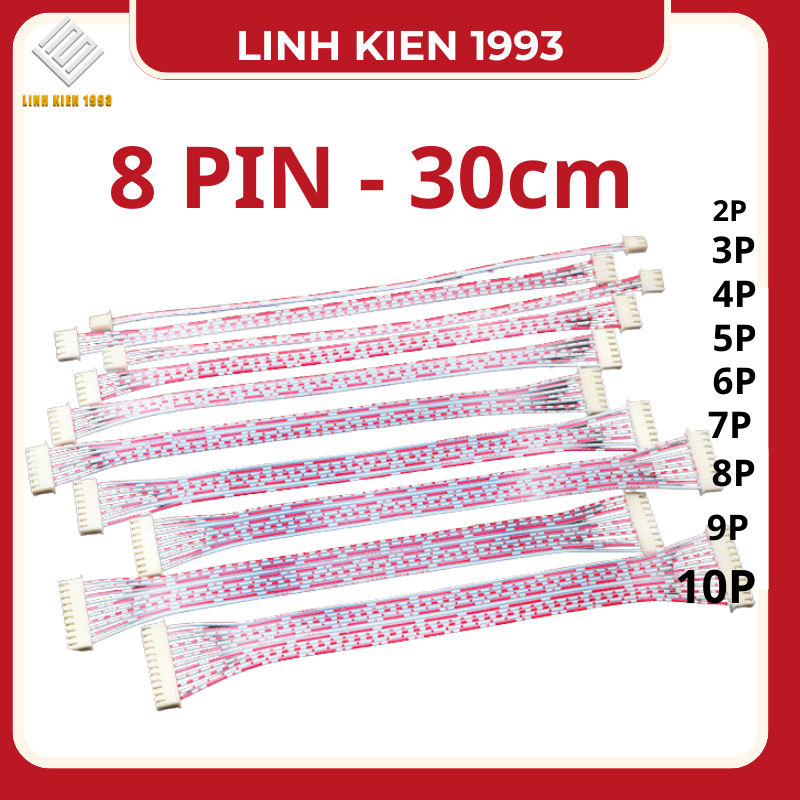 [ COMBO 2 CẮP ] Dây cáp jumper 2 đầu cái 2.54mm dài 30cm – 8 pin nối ...