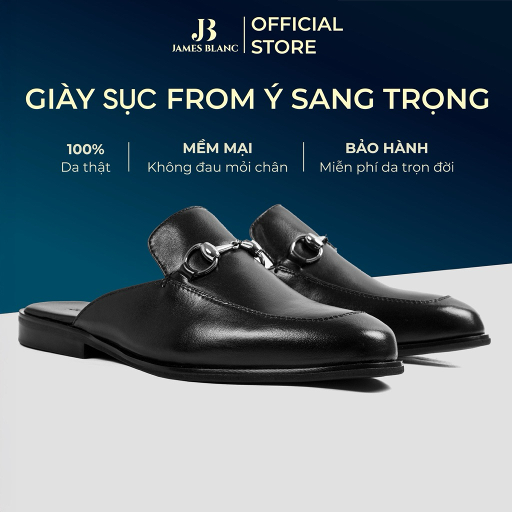 Giày Sục Da JB JAMES BLANC Giày Tây Nam G5727 Phom Ý, Giày Sapo Êm Chân ...