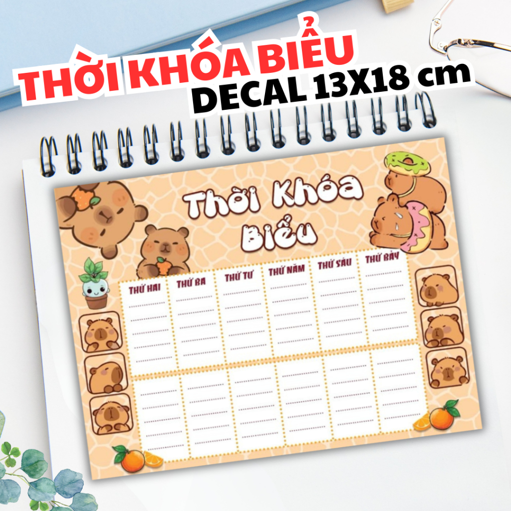 THỜI KHÓA BIỂU LABUBU, CAPYBARA, KUROMI........ SO CUTE ( SIZE 13x18 cm ...