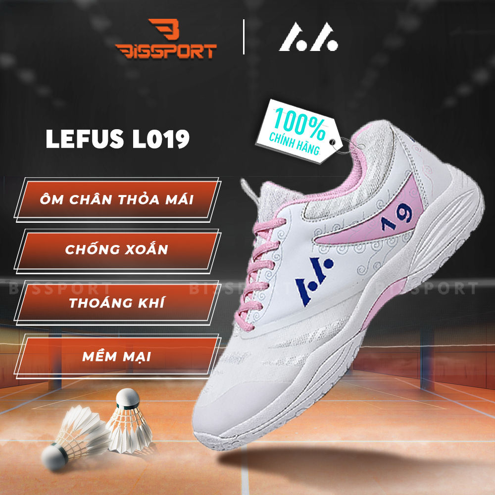 Giày Cầu Lông Bóng Chuyền Lefus Chính Hãng L019 Trắng Hồng - Thiết Kế ...