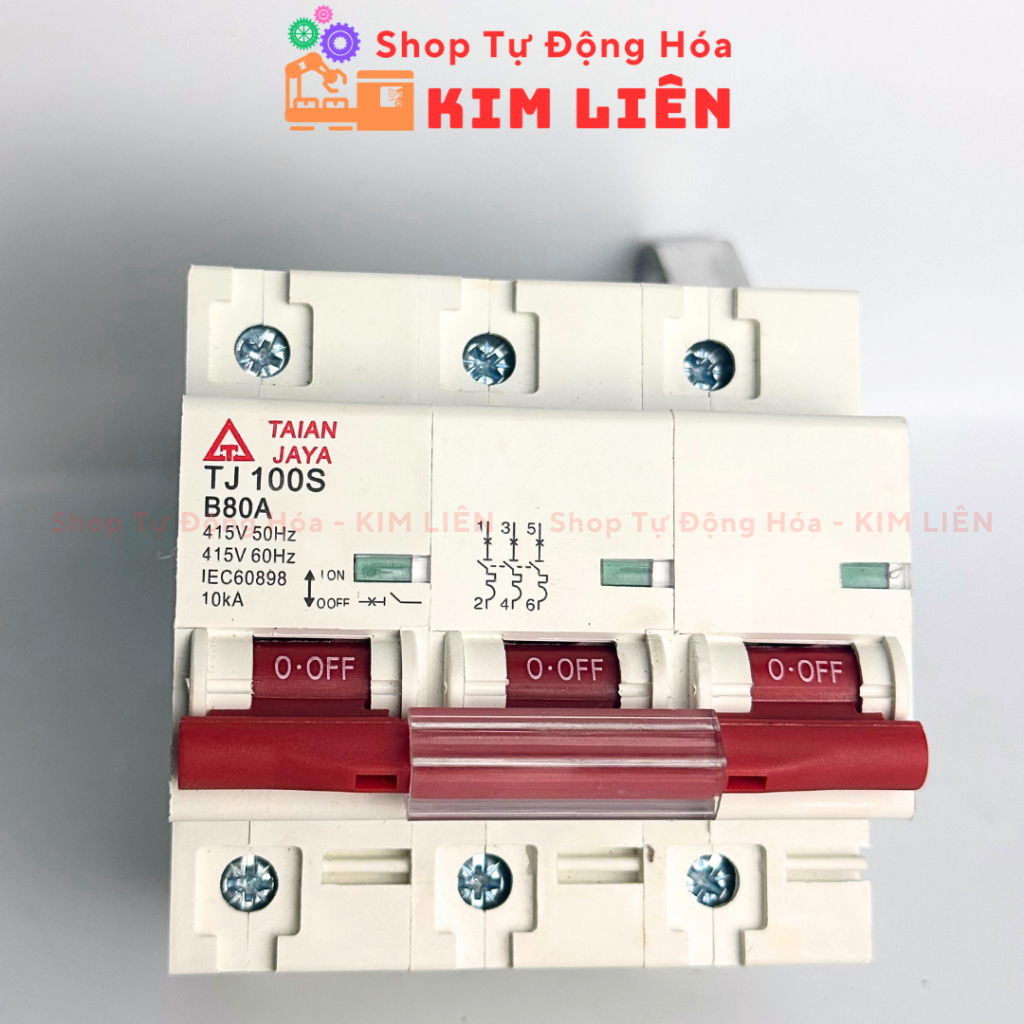 [CB 3 pha] Aptomat TAIAN 80A 10kA 3Phase chính hãng công ty | Shopee ...