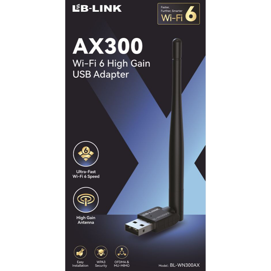 USB wifi LB-LINK BL-WN300AX tốc độ cao WiFi 6 Bộ điều hợp mạng không ...