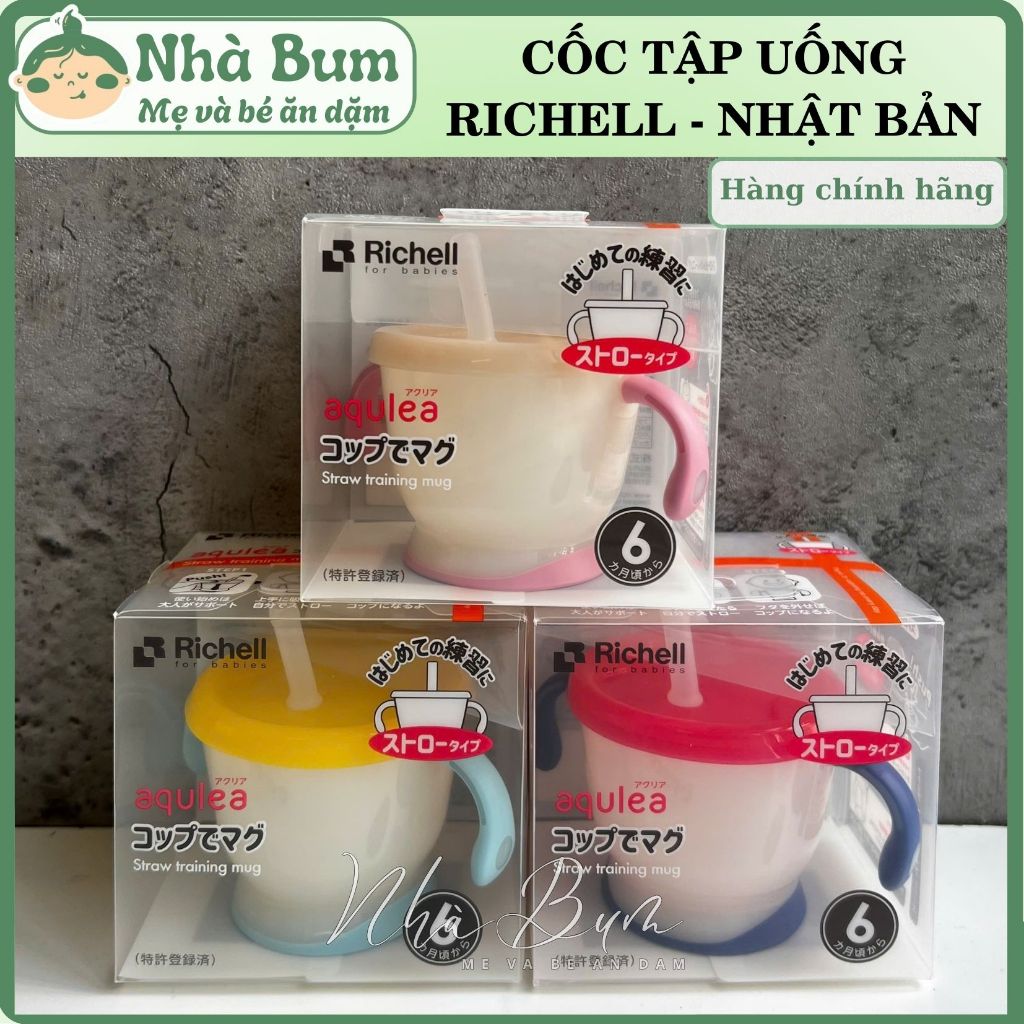 Cốc tập uống 3 giai đoạn Richell -Nhật Bản-Chính hãng | Shopee Việt Nam