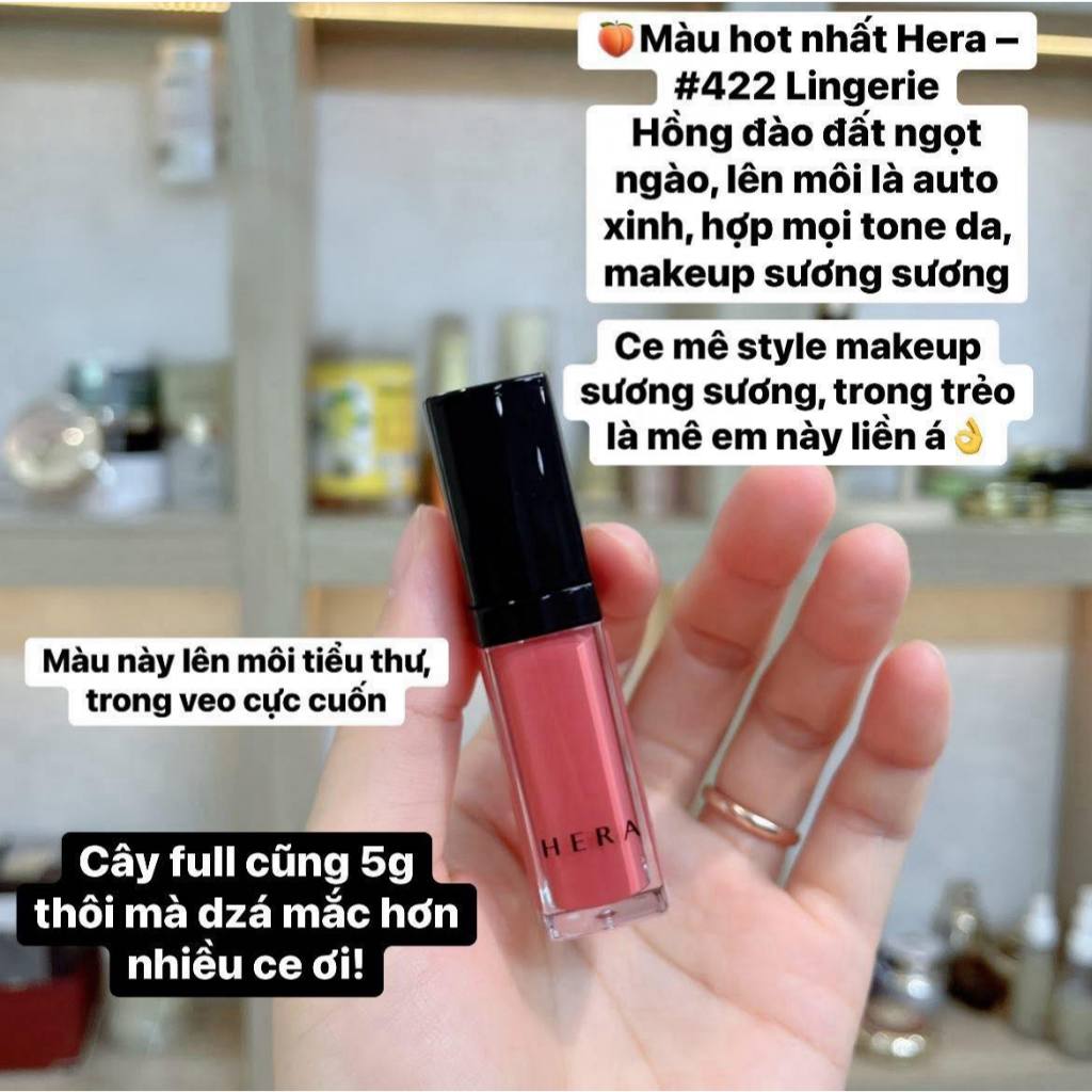 Son Kem Hera Sensual Spicy Nude Gloss Màu 422 Lingerie 4g | Shopee Việt Nam