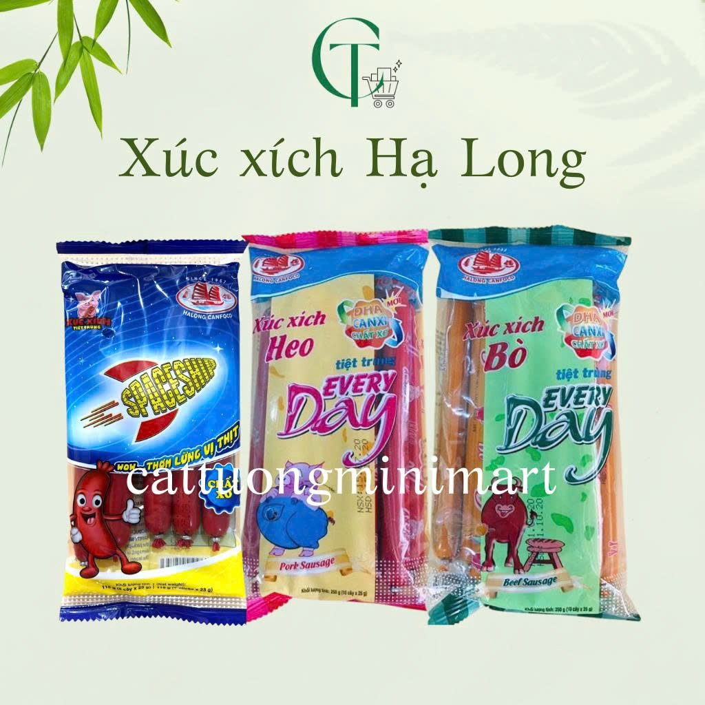 Xúc xích tiệt trùng EVERY DAY Hạ Long gói 250g (10 cây *25g) | Shopee Việt Nam