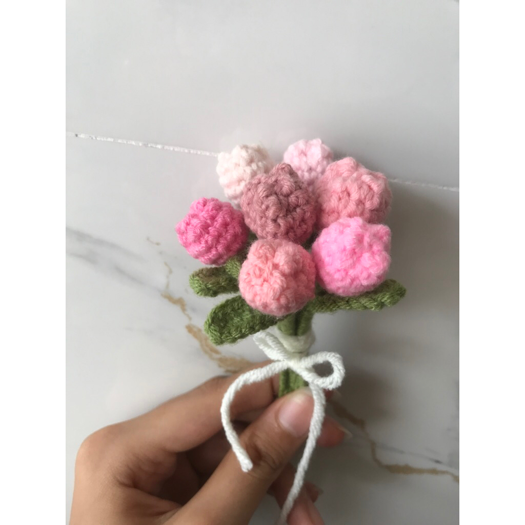 Bó hoa tulip bằng len mini chọn màu | Shopee Việt Nam
