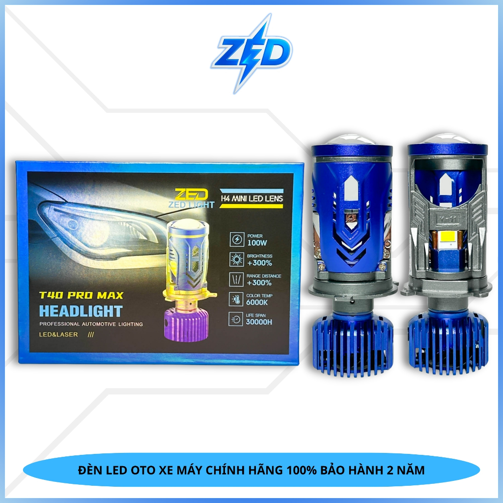 Đèn Pha LED Bi Cầu Mini T40 PROMAX ZED LIGHT - 100W Pha Cực Mạnh Chiếu ...