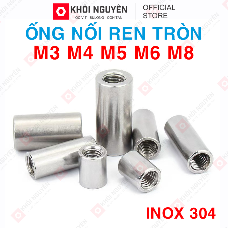 Ống Nối Ty Ren Inox - Nối Ren INOX 304 Size M3 M4 M5 M6 M8 M10 | Shopee ...