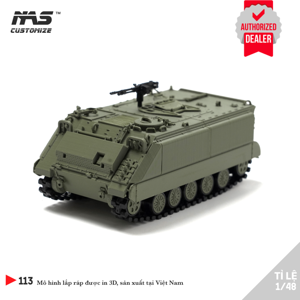[NAS] Mô hình xe thiết giáp quân sự Mỹ M113 1/48, Mô hình lắp ráp quân ...