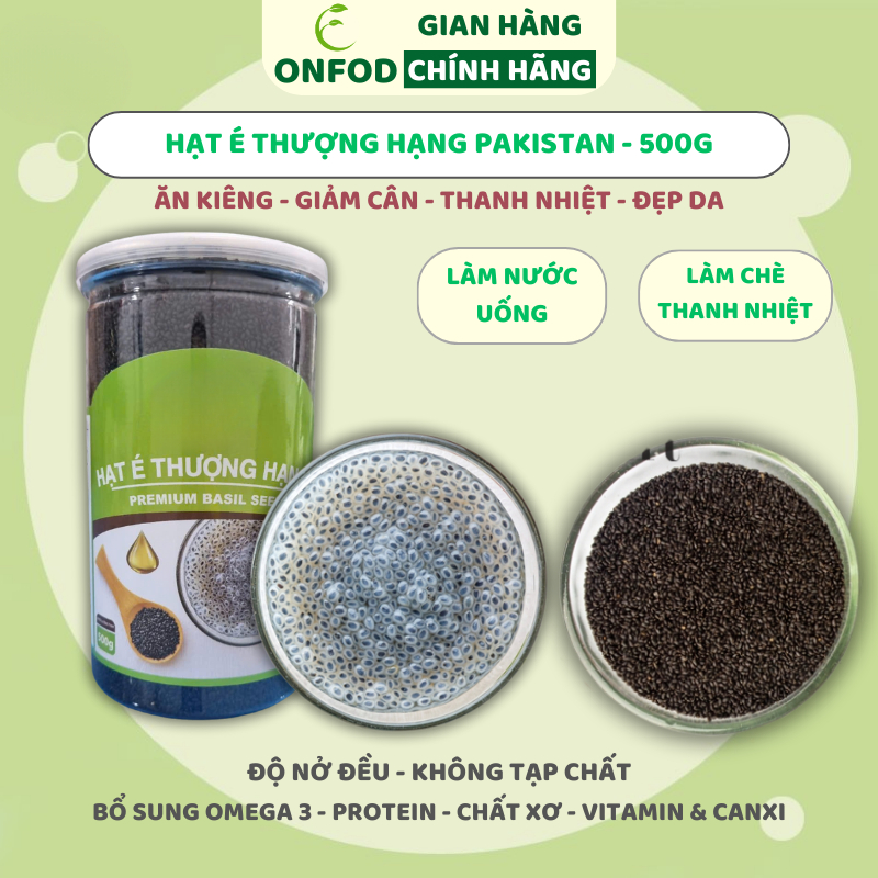 Hạt é chính hãng loại sạch ONFOD thanh nhiệt đẹp da nấu chè nấu sữa hạt 500g | Shopee Việt Nam