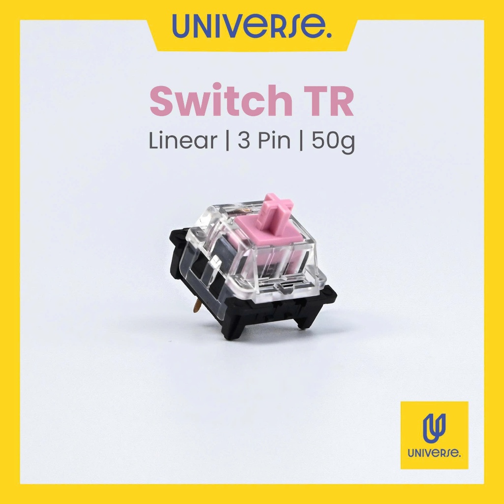 10 Switch TR Black Pink 3 Pin Switch Linear 50g Công Tắc Bàn Phím Cơ Switch Black Pink TR Bàn ...